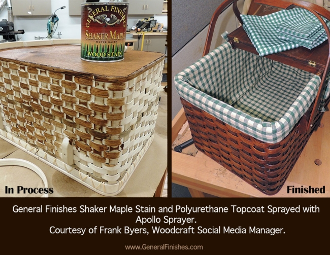 Picnic Basket Stained with General Finishes Water Based Wood Stain and ...