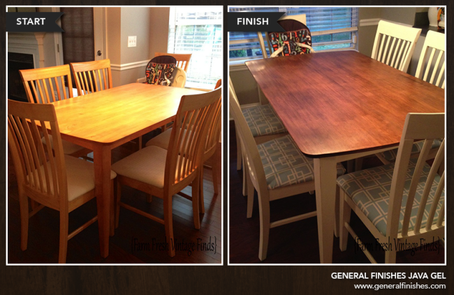 General Finishes Transformation Tuesday - Java Gel Stain Dining Table ...